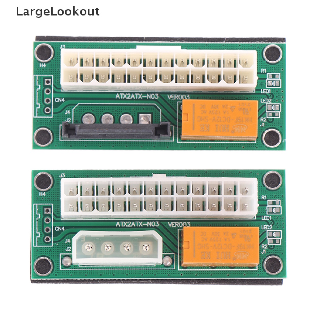 [LargeLookout] Dual PSU Adapter ATX 24Pin to 4Pin SATA Power Sync ...