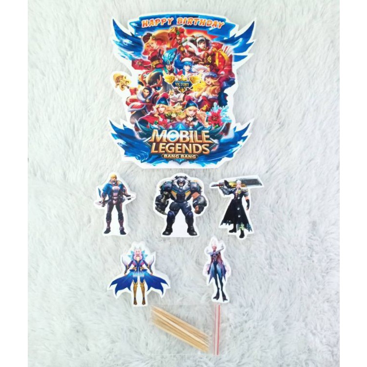 Cake topper/cake decoration/Styrofoam topper MOBILE LEGEND | Shopee ...