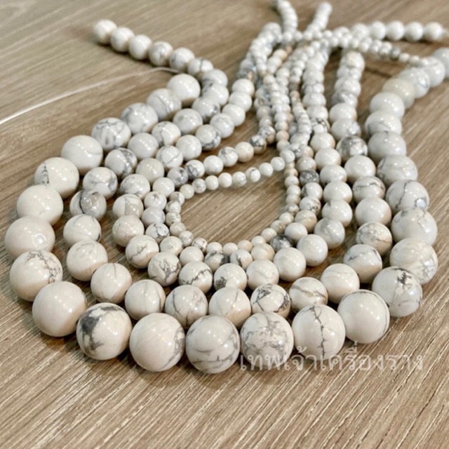 Real Howlite Stone Retail And Wholesale 4 6 8 10 12 Mm Long Line From ...