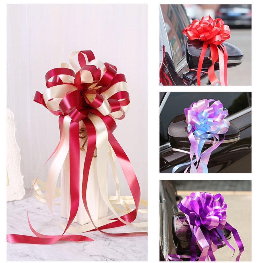 1PCS wedding car decoration garland ribbon wedding car fleet gift hand ...
