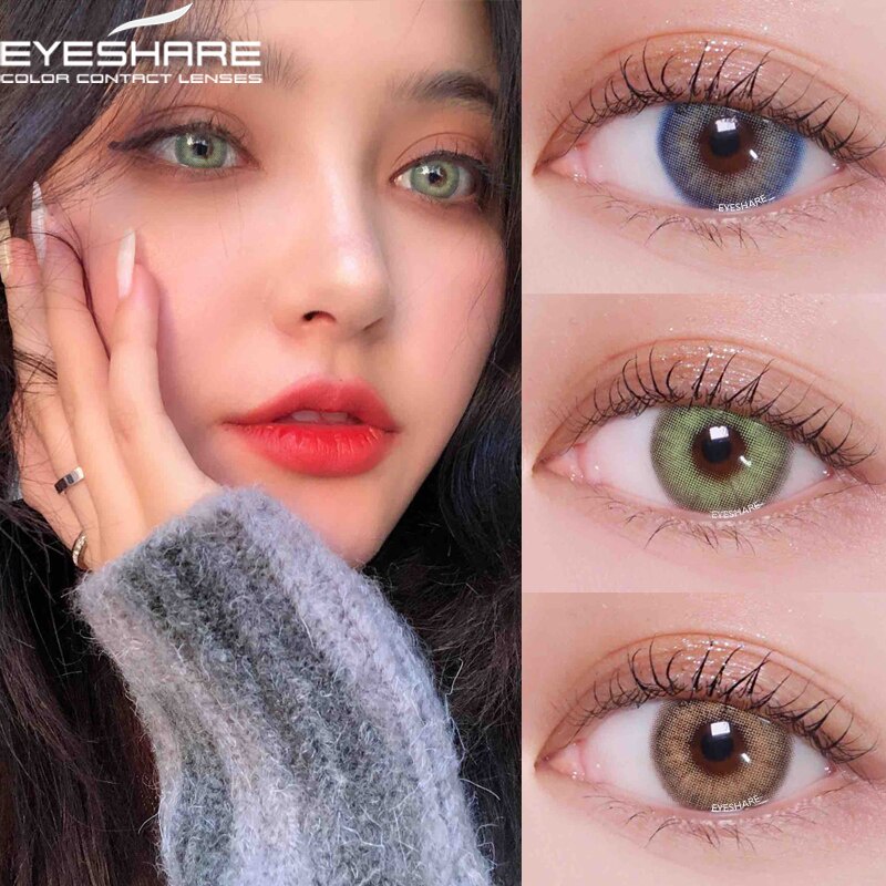 Eyeshare Contact Lenses Natural Blue Moisturizing Transparent Lens ...