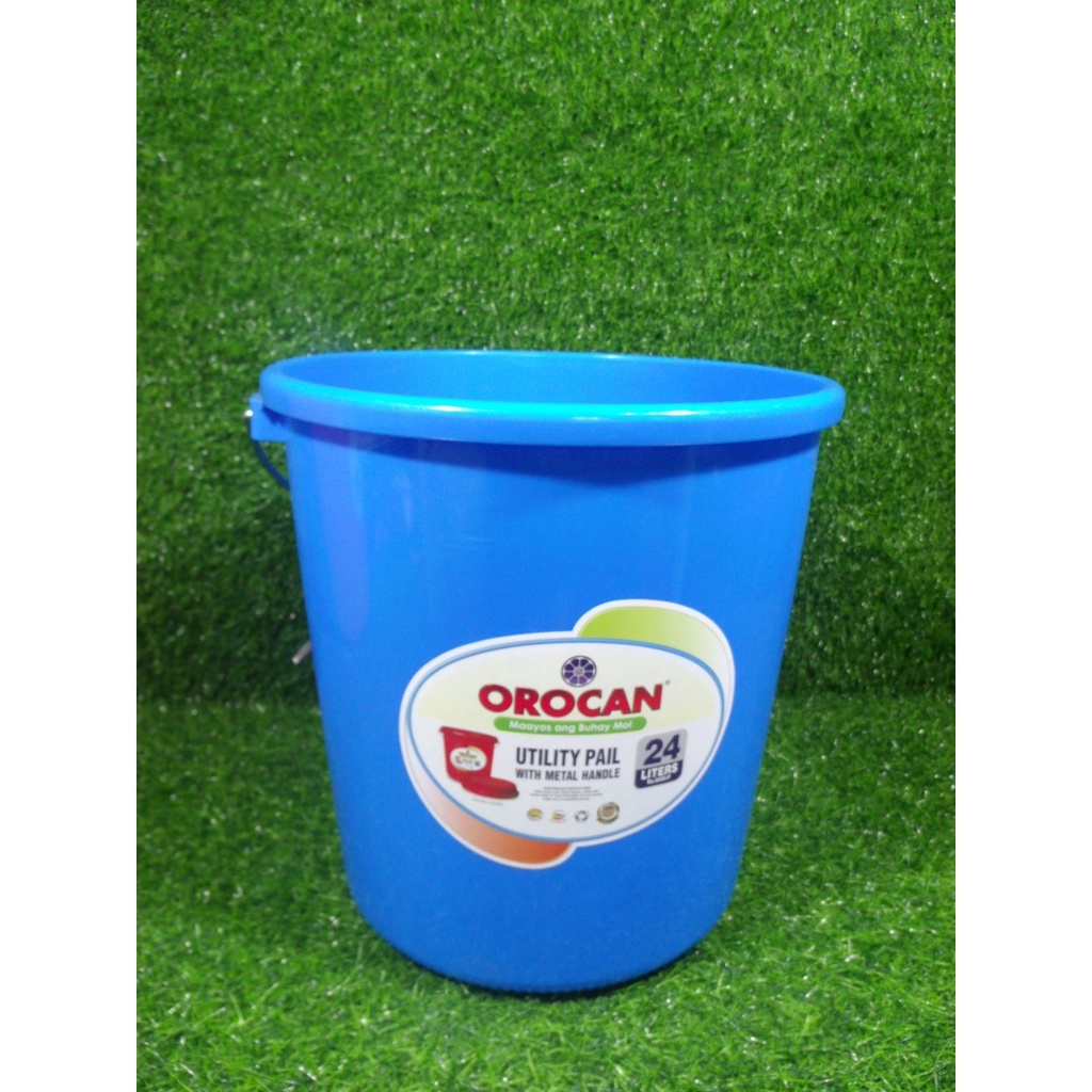 (RANDOM) Orocan Pail with stainless steel handle timba 24 Liters ...