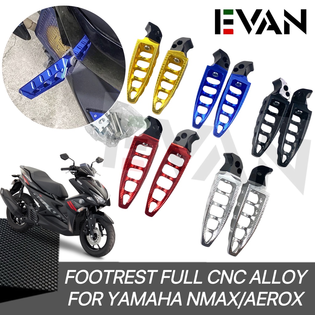 EVAN shop Footrest Full CNC Alloy Rear Footrest For (Yamaha)Nmax/Aerox ...