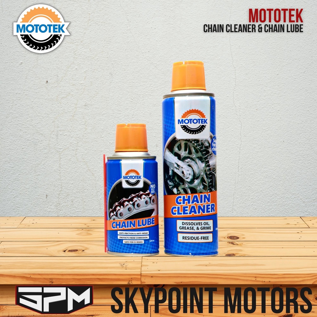 MOTOTEK CHAIN LUBE 120ML AND CHAIN CLEANER 250ML (9404-105/107 ...