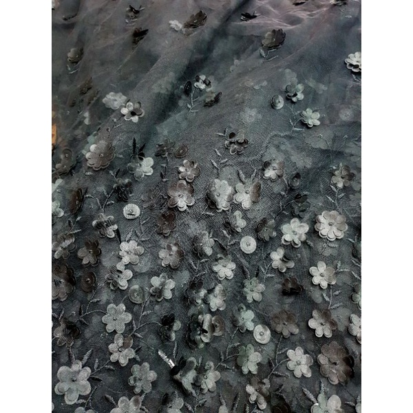 3d Embossed Flower Lace Fabric | Shopee Philippines