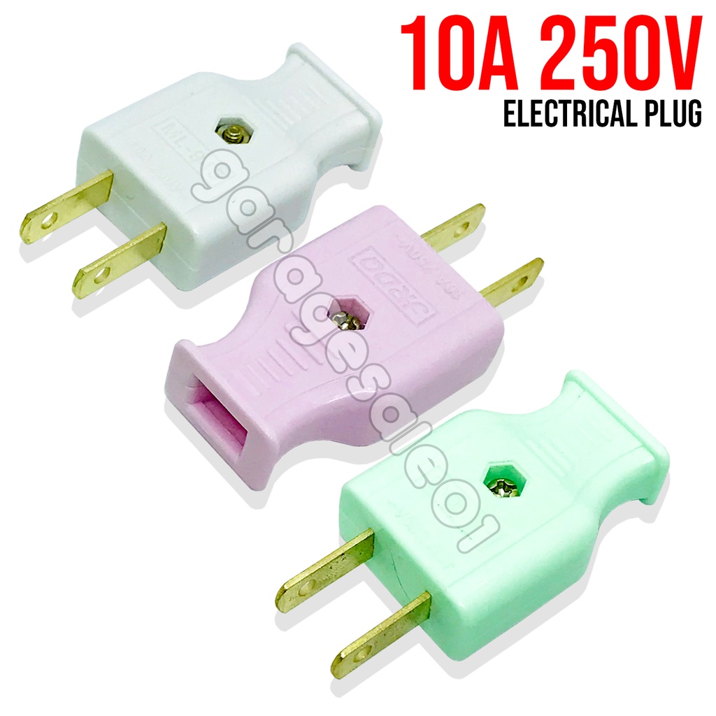🟨Electrical Male Plug 10A 250V Assorted Colors Heavy Duty🟨 | Shopee ...