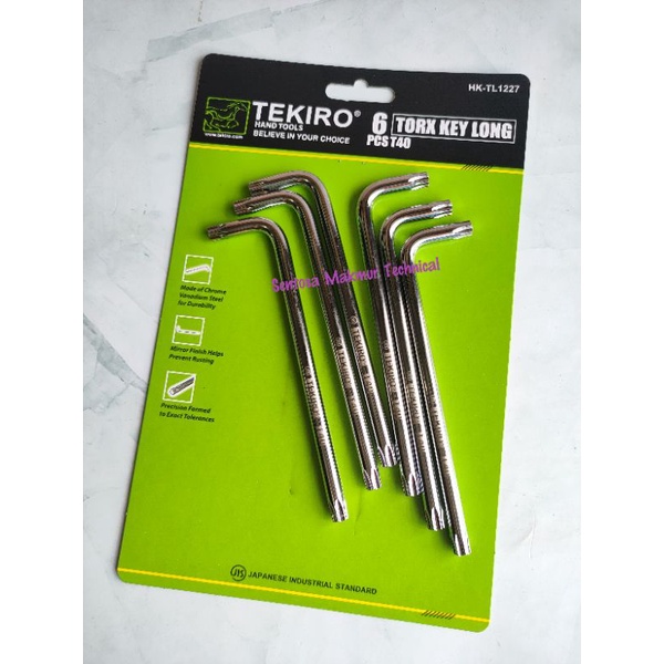 TEKIRO T40 L Key Star Flower Long Disc Torx Key Long | Shopee Philippines