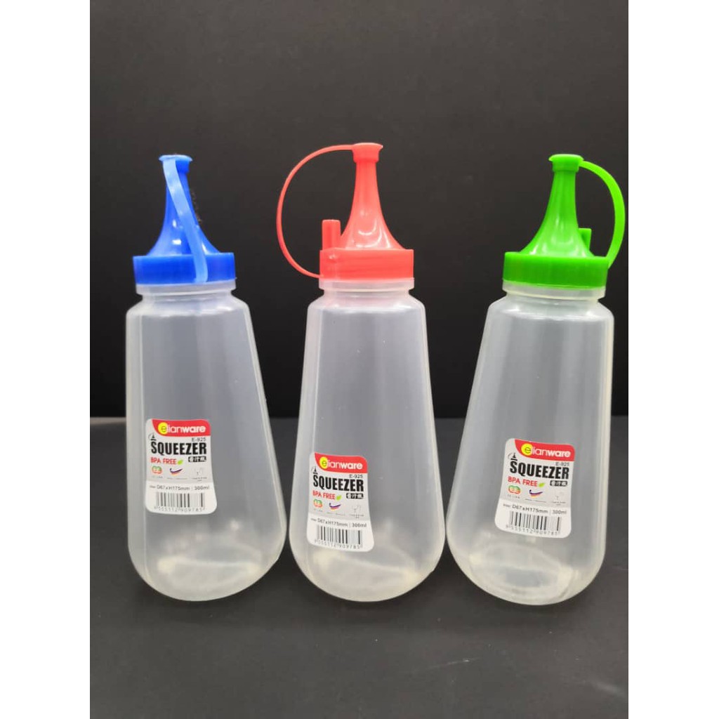 SAUCE BOTTLE SOS SPICE SQUEEZER 300ML BOTOL SOS KICAP BPA FREE | Shopee ...