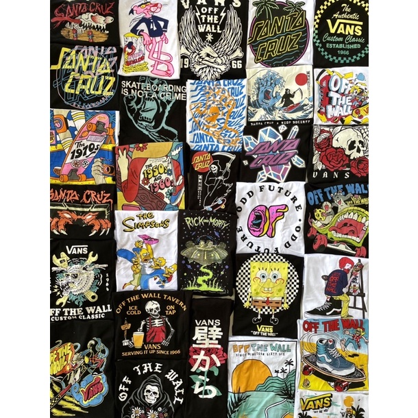 VANS & STA CRUZ T-SHIRT 100% COTTON FRONT & BACK PRINT MENS CUT ...