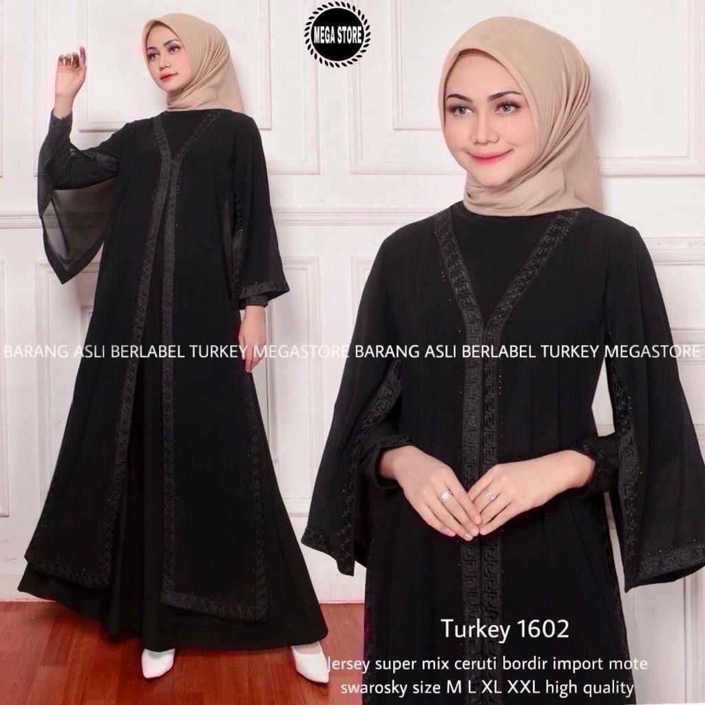 Abaya Turkey Dress 1602 Muslim Women's Robe For Pregnant Women | Shopee ...