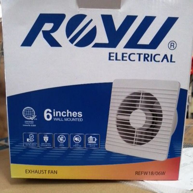 original royu / firefly wall mounted exhaust fan:4inches, 6inches ...