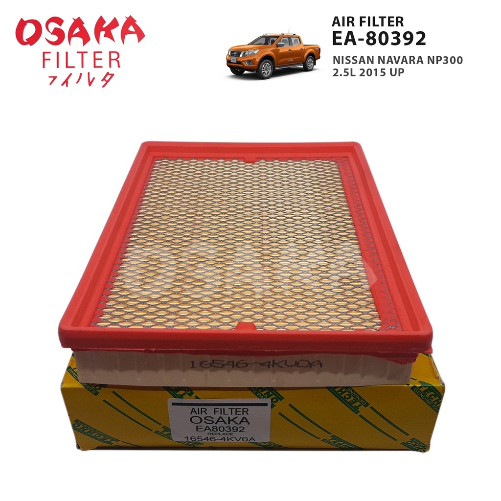 Osaka EA-80392 16546-4KV0A Air Filter Nissan Navara NP300 2.5 2015 Up 1Piece | Shopee Philippines