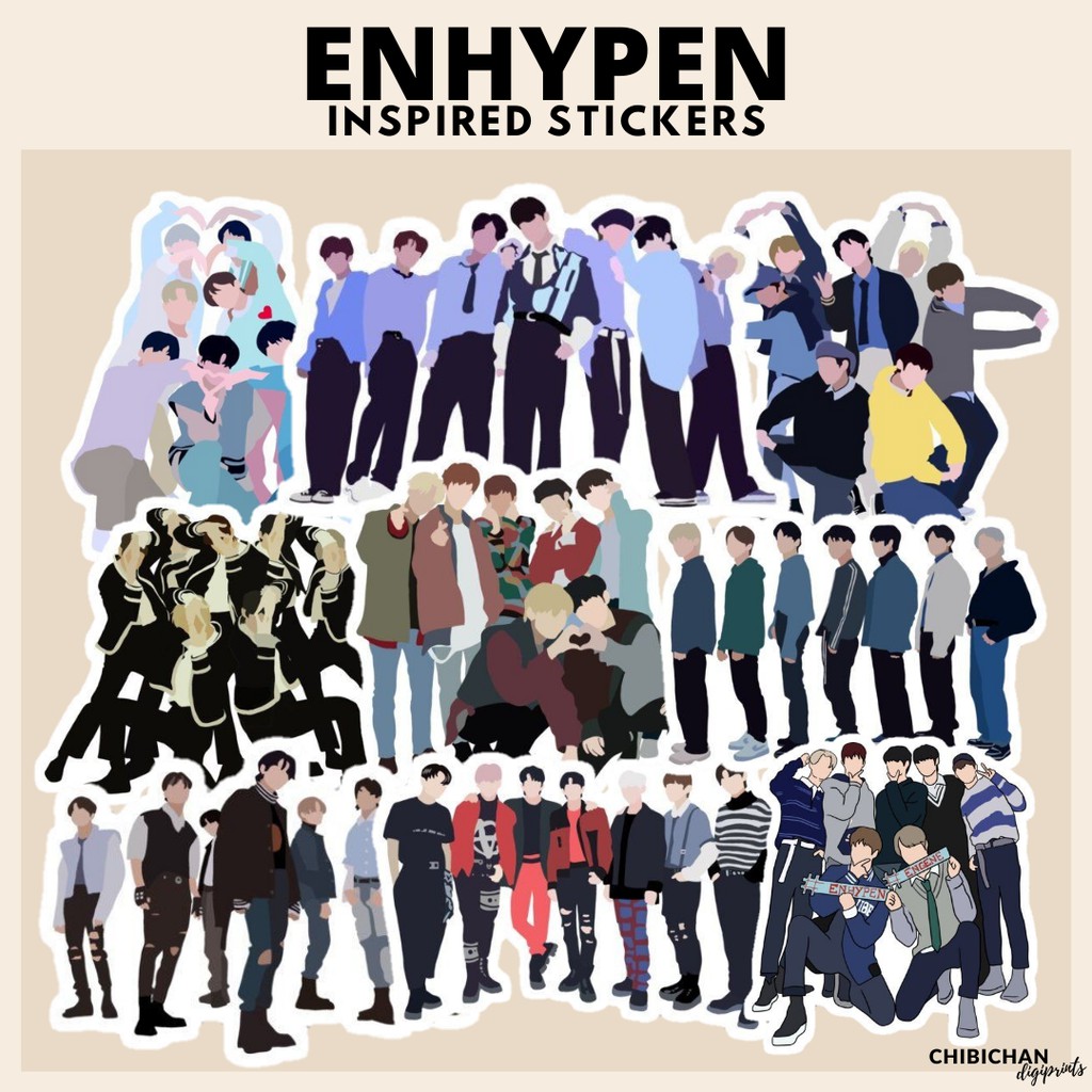 KPOP | Enhypen inspired waterproof stickers | Shopee Philippines