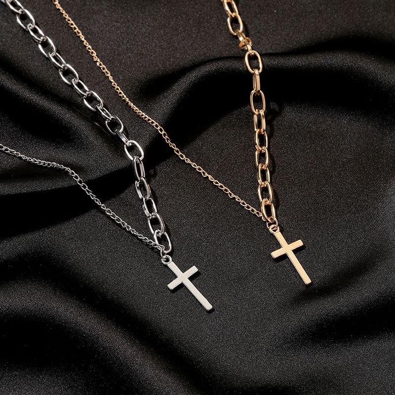 Fashion Cross Pendant Necklace for Women Men Vintage Neck Chains Goth ...