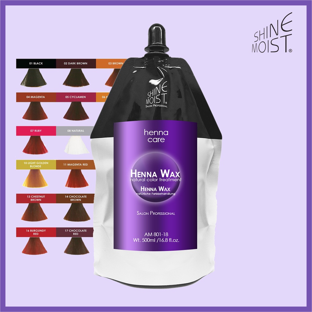 Shine Moist Henna Wax Natural Color Treatment 500 ML Pouch | Shopee ...
