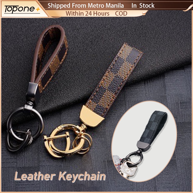 Classic Design Leather Keychain Luxury Lanyard Key chain For Men Women ...