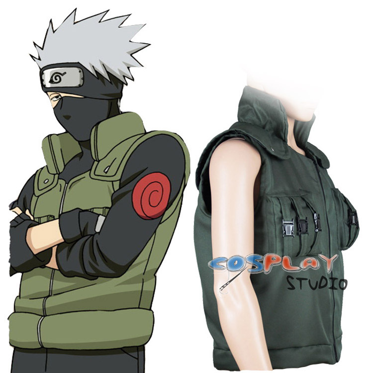 Naruto Kakashi Cotton Vest Upper Ninja Vest Set Cosplay Costume ...