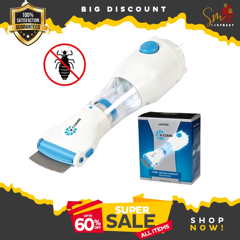 Shopmanyph V-Comb Electric Lice (Kuto) Vacuum Remover Treatment Machine Head Lice & Nit Eggs ...