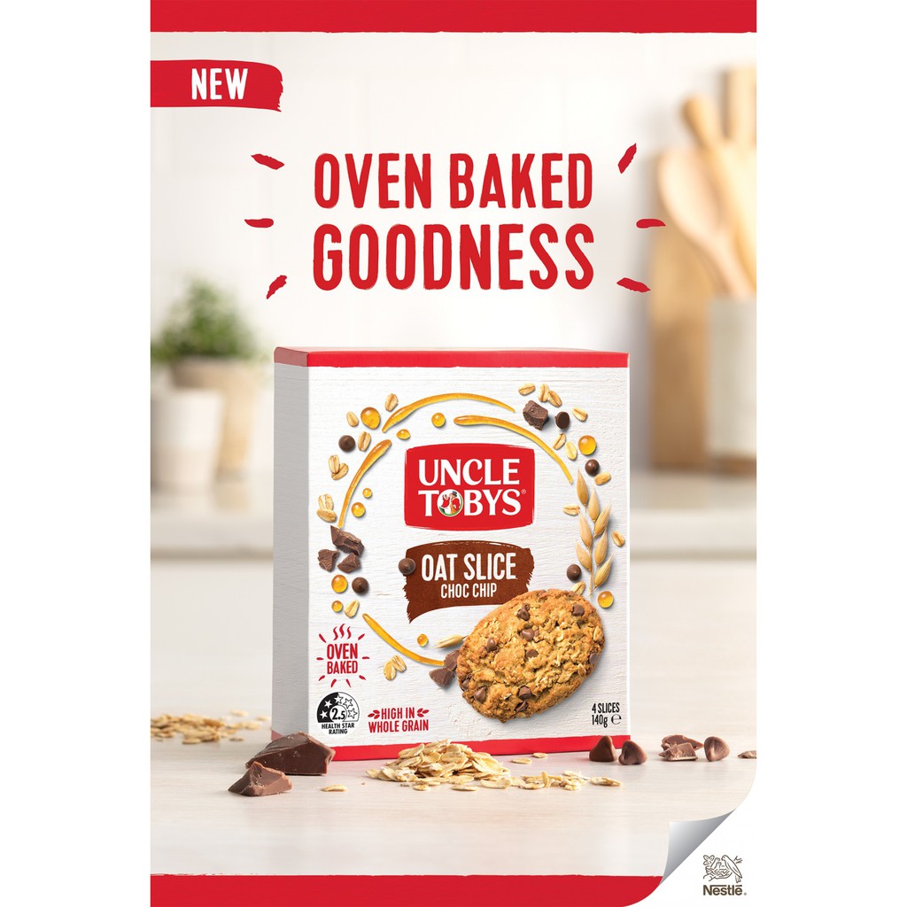 Uncle Tobys Oat Slice Chop Chip 140g | Shopee Philippines