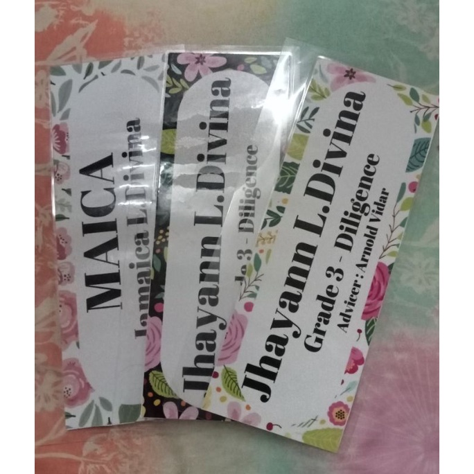 PERSONALIZED NAME TAG (LAMINATED) / SCHOOL NAME PLATE | Shopee Philippines