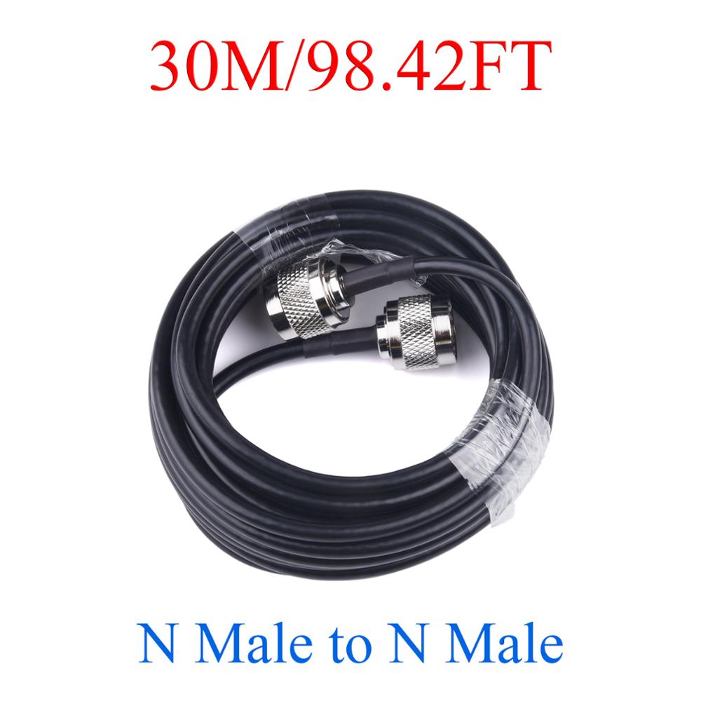 30M RG58/50-3 RF Coaxial Cable SMA/N Female/Male to Male Extension Wire For 4G LTE Cellular ...
