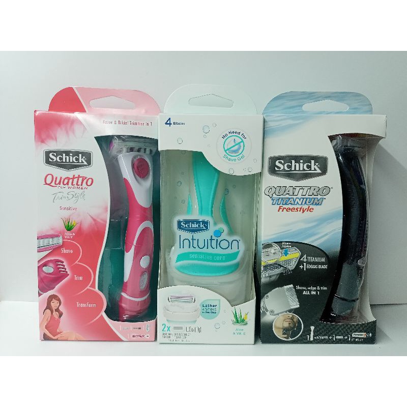 SCHICK QUATTRO TRIM STYLE/TITANIUM/INTUITION RAZOR | Shopee Philippines