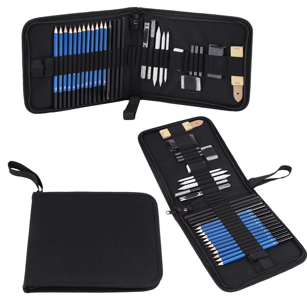 33Pcs Professional Drawing Sketching Pencil Set H&B Sketching Pencils ...
