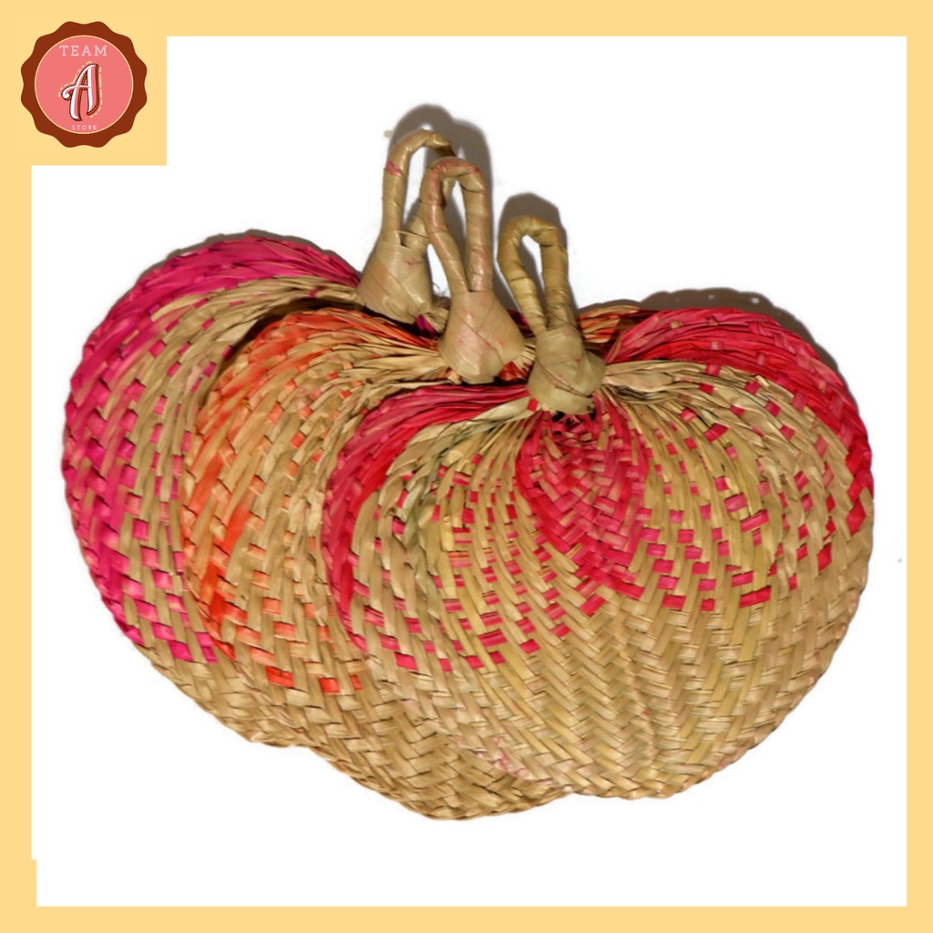 3 pieces Locally Made Abaniko Assorted Design - Hand Weaved Pamaypay ...