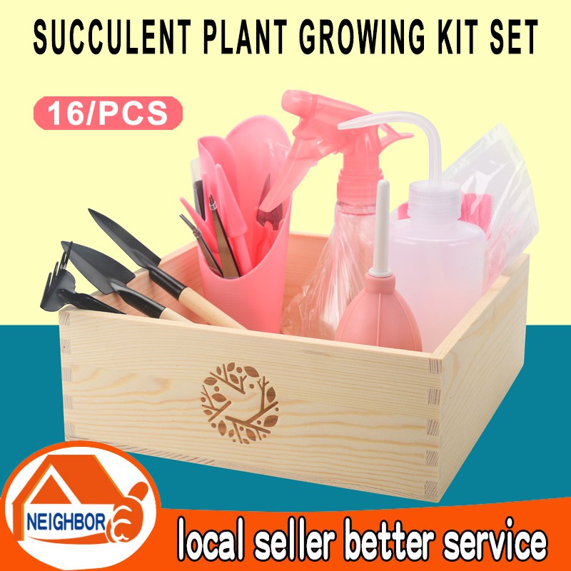 【In Stock】16Pcs/Set Mini Garden Hand Succulent Tools Miniature Planting ...