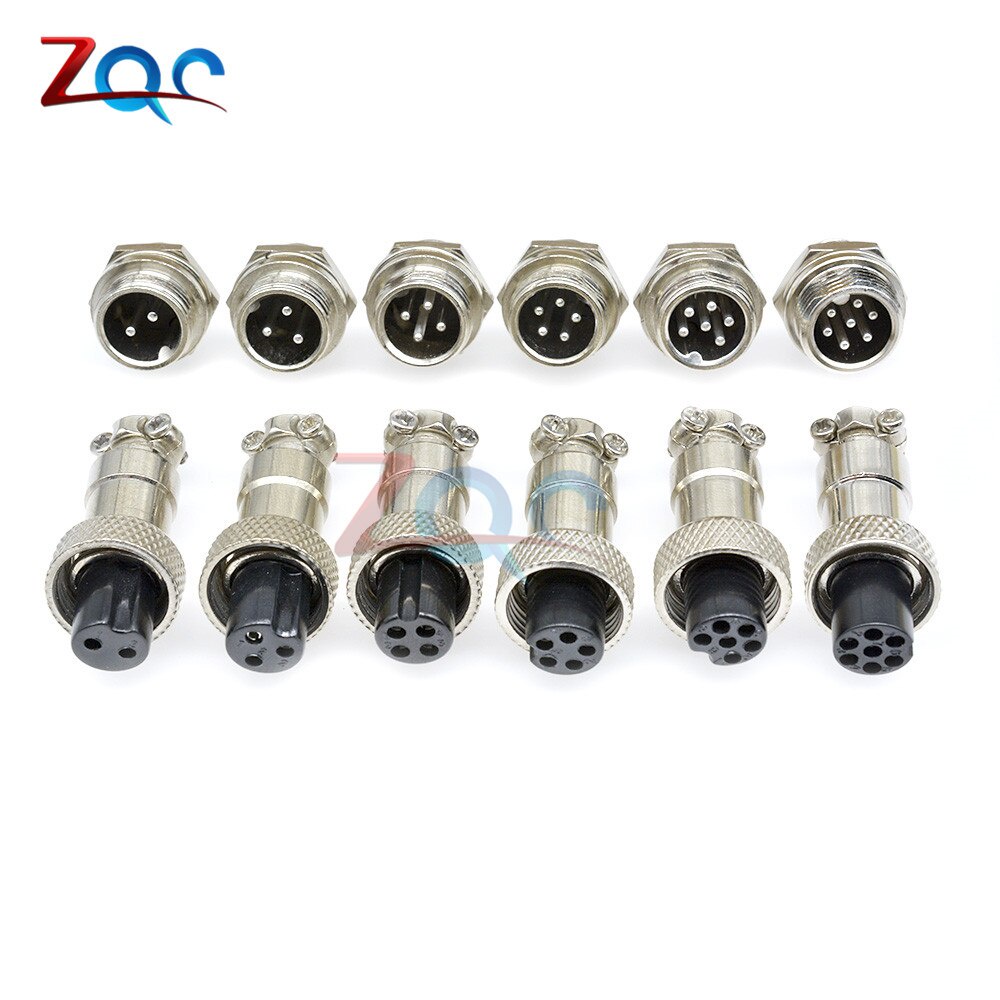 GX12 2/3/4/5/6/7 Pin Male + Female 12mm L88-93 Circular Aviation Socket Plug Wire Panel ...