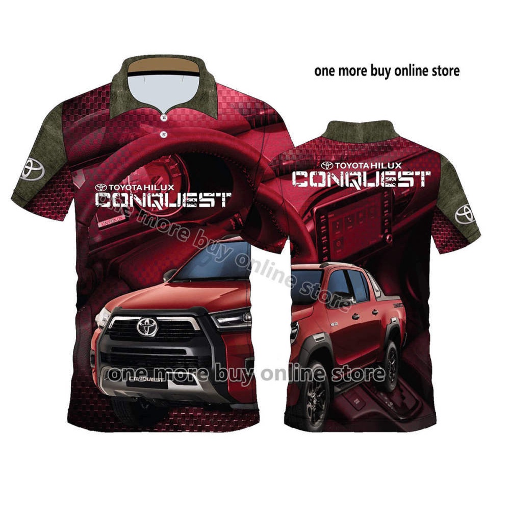 Toyota Polo Shirt for Men Full Sublimation TOYOTA HILUX CONQUEST POLO ...
