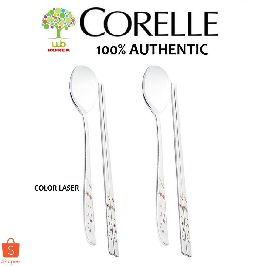 CORELLE Coordinates Spoon & Chopsticks Set (Color Laser) | Shopee ...