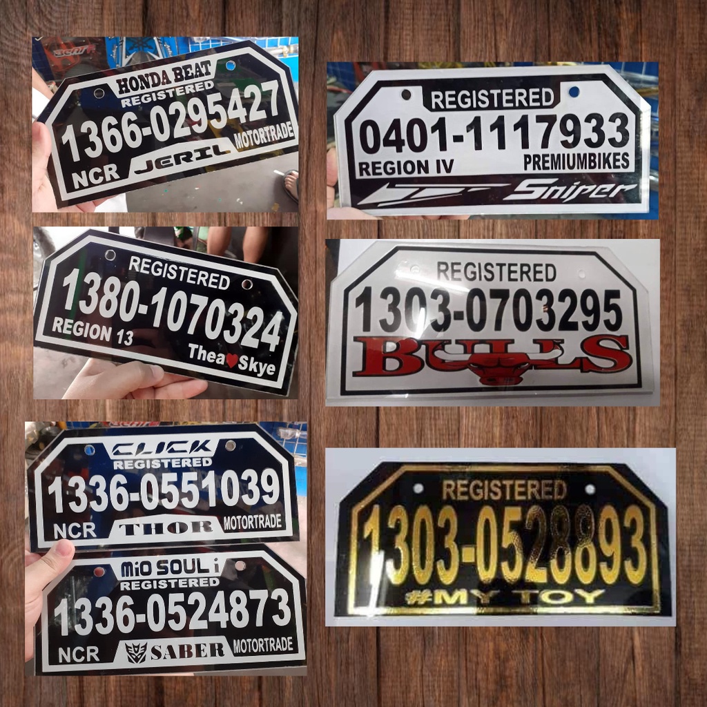 Motorcycle Acrylic Fiber Temporary Plate 3mm thickness | Shopee Philippines
