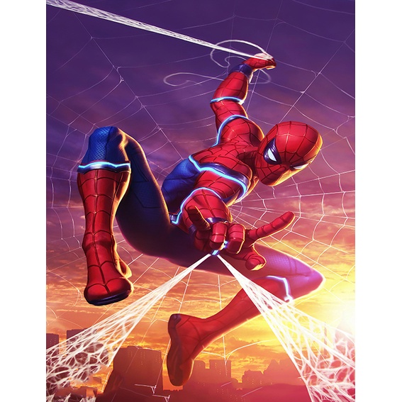 Frame Paint By Numbers Marvel Spiderman Adults Acrylic Paints DIY ...