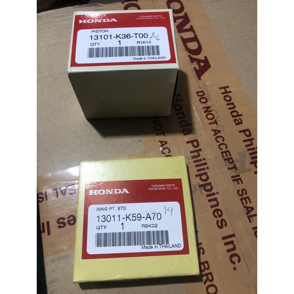Honda Genuine Piston or Piston Ring for Click 150 V1/V2 and Airblade ...