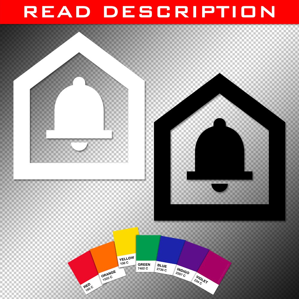 Stickers | 2x Door Bell | Decals | Icon | Symbol | Vinyl Weather Proof ...