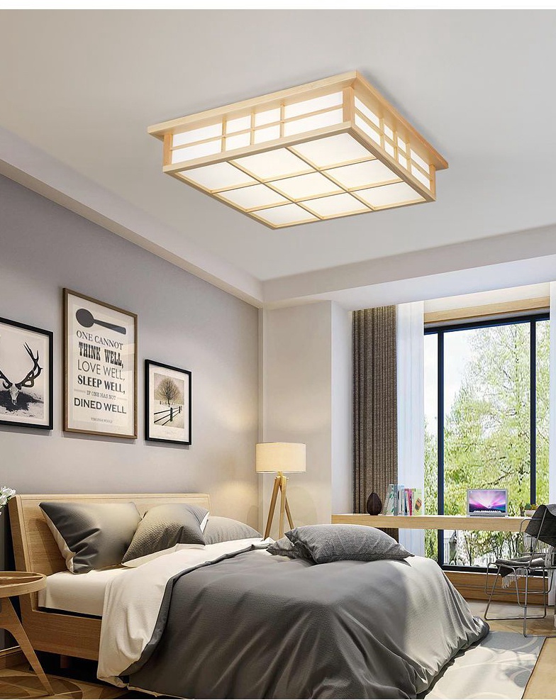 Japanese Style Tatami Chandelier Ceiling Light For Bedroom Led Living ...