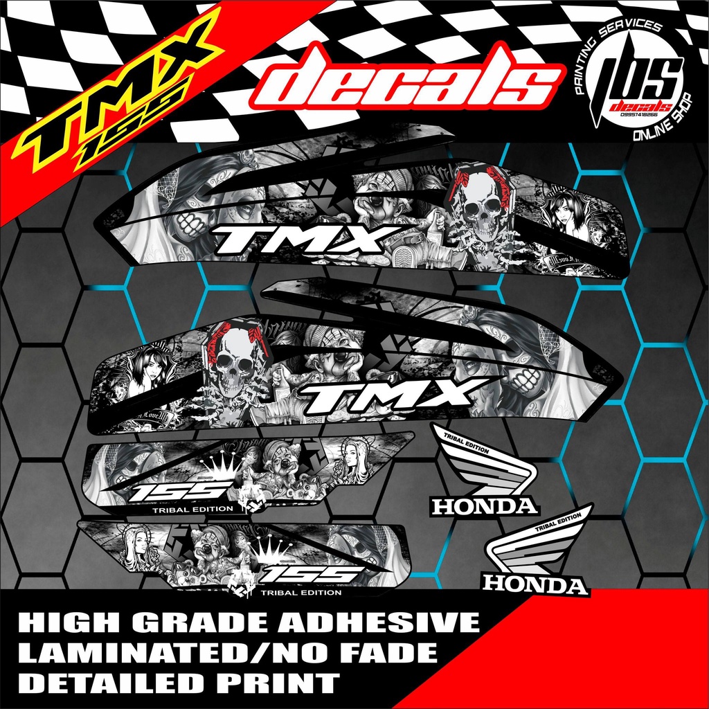 TMX 155 TRIBALV2 LAMINATED DECALS | Shopee Philippines