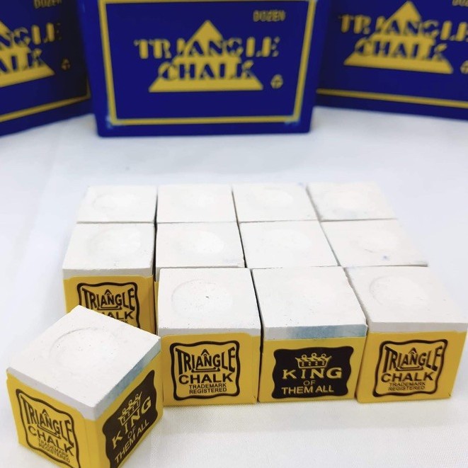 1 DOZEN TRIANGLE CHALK [WHITE] / TISA NG TAKO / BILLIARD CUE CHALK ...