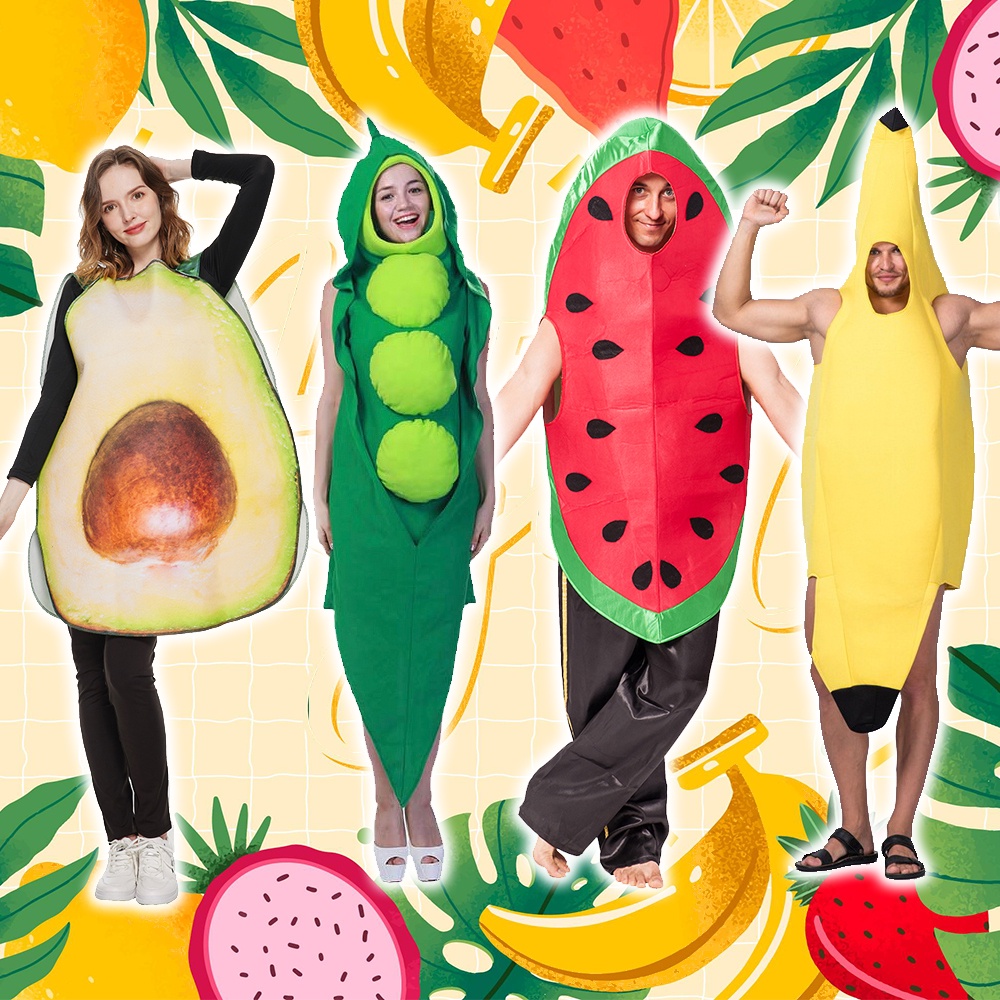 COD Women Funny Avocado Costume Adult Couple Fruit Costumes For Cosplay ...