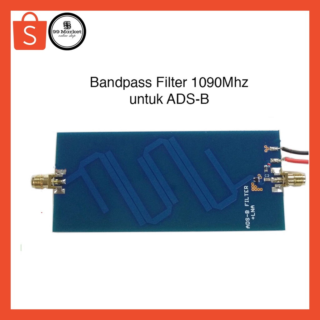 Ads-b 1090 MHz BPF + LNA Bandpass Filter Low Noise Amplifier ATC Air Traffic Controller HackRF ...