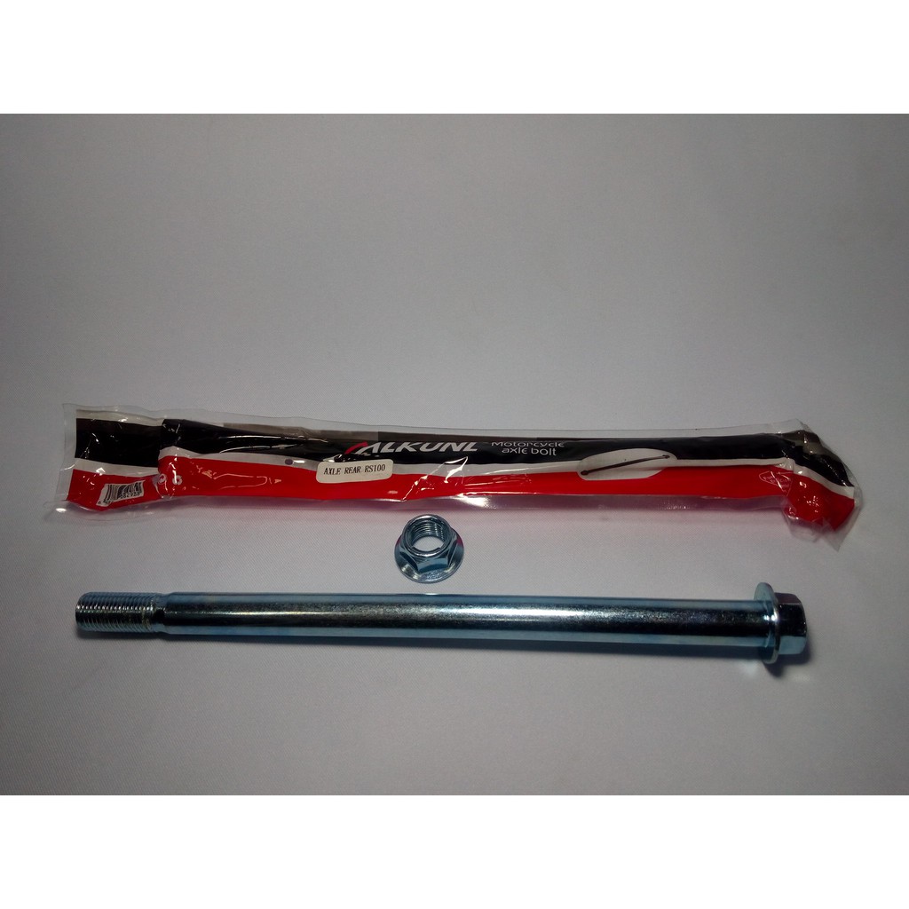 Motorcycle Axle Rear with Nut (Alkunl) - HD3 / Barako, TMX, RS100, XRM ...