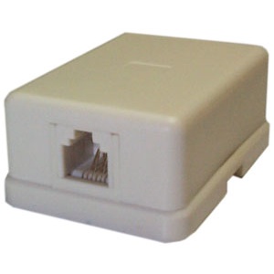 Single / Dual Port 6P4C RJ11 Telephone Modular Outlet Box- 4 Conductors ...