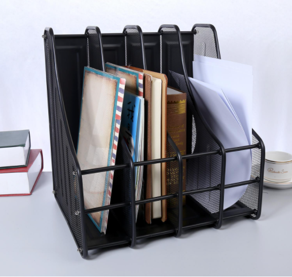 4 Tier File Frame/file Bar/magazine Rack Office Supplies, Desk Storage ...