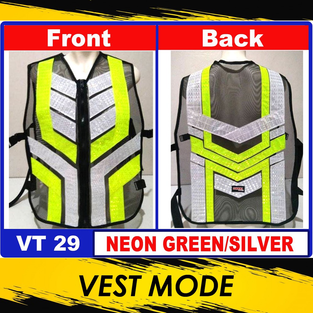 VT29 Motorcycle Rider High Visibility Safety Vest Reflectorized ...