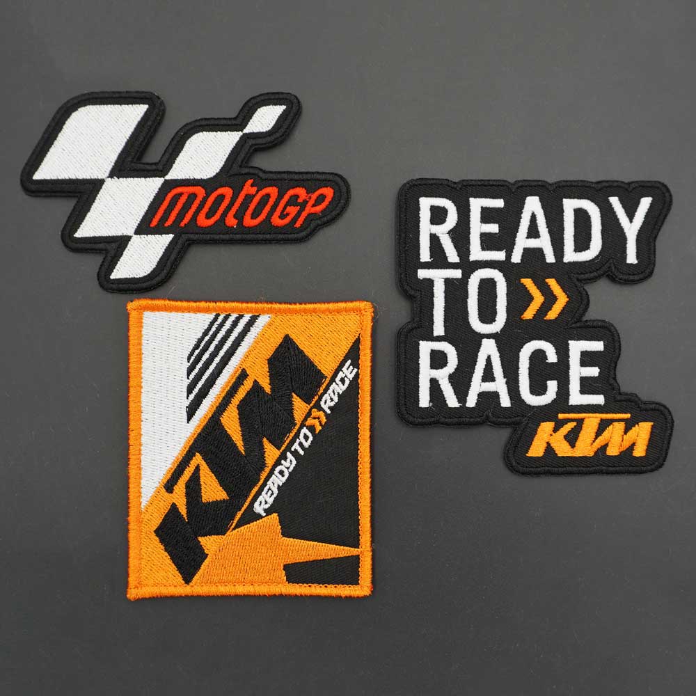 【Customized 】READY TO RACE KTM Motocross Logo 3D Embroidery Velcro ...