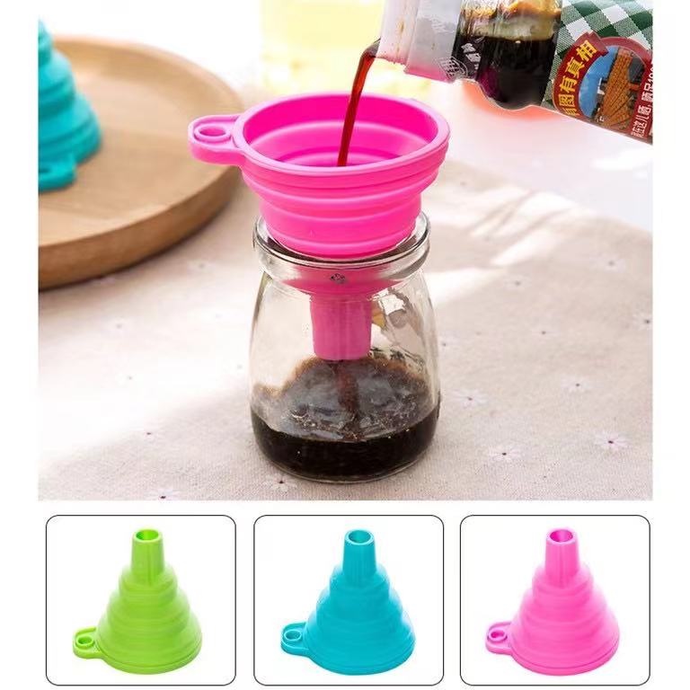 7D Foldable Silicon Funnel (Random Color) | Shopee Philippines