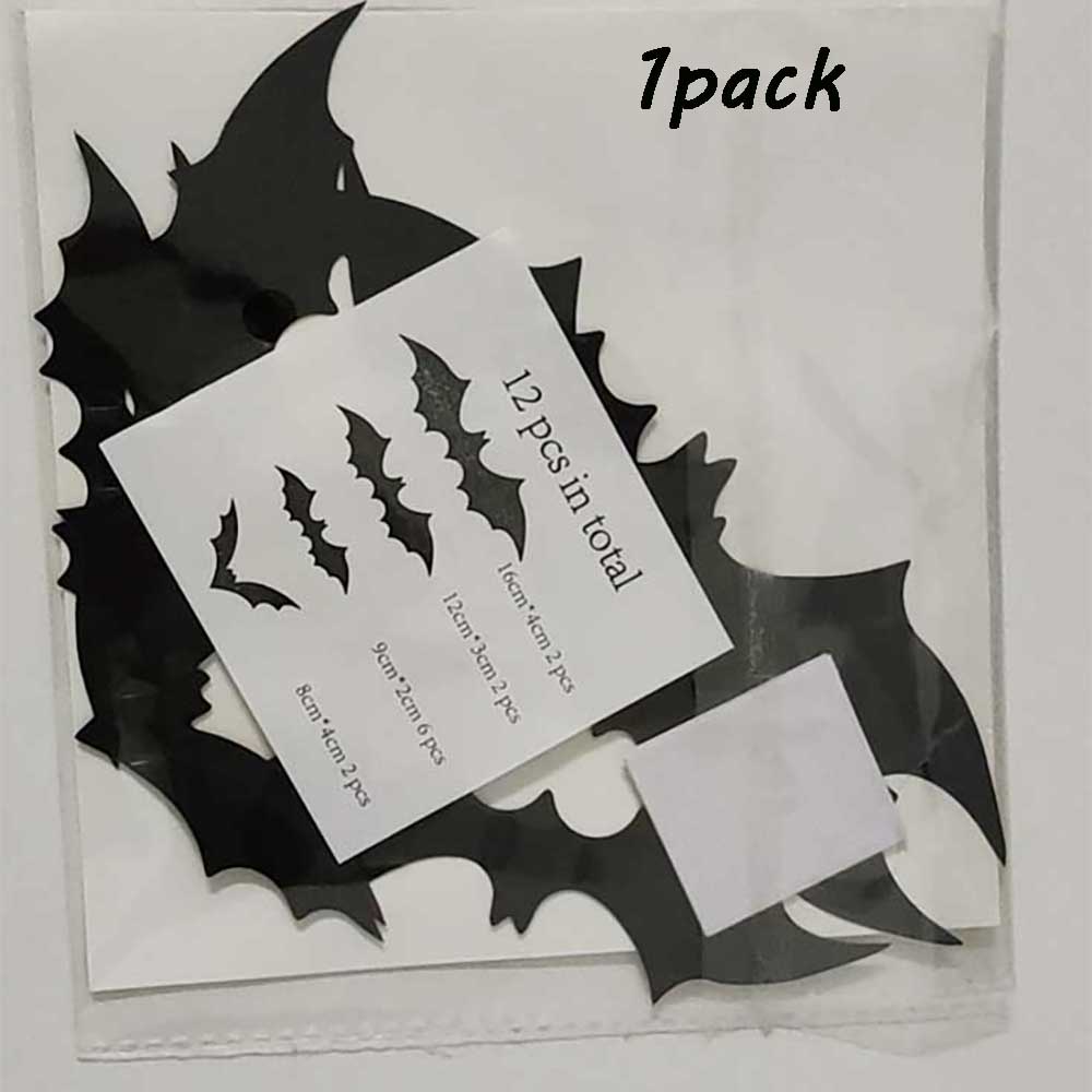 60 PCS Halloween Decorations 3D Bat Halloween Wall Stickers Realistic ...