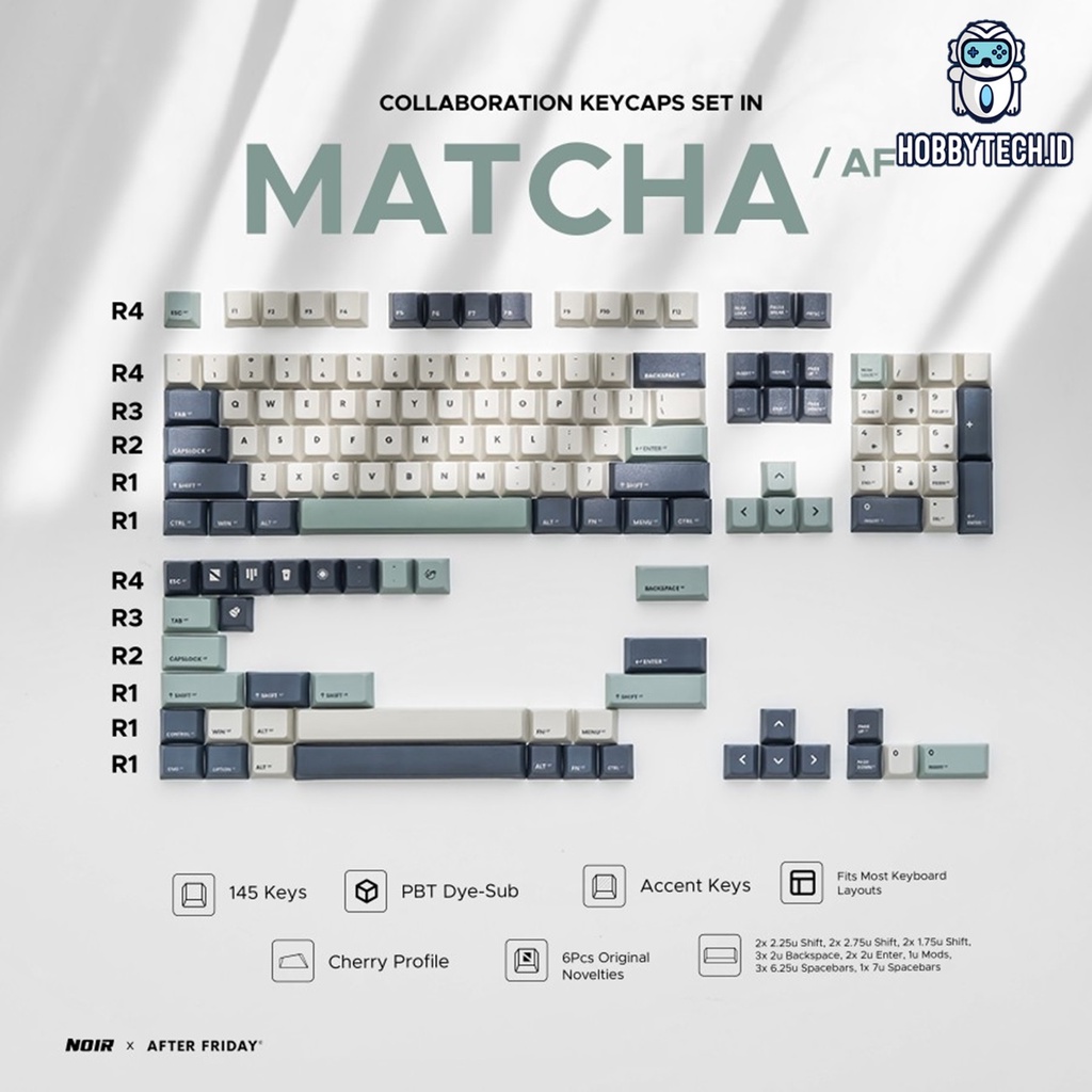 Noir Gear x After Friday "Matcha" Keycaps Set | Shopee Philippines
