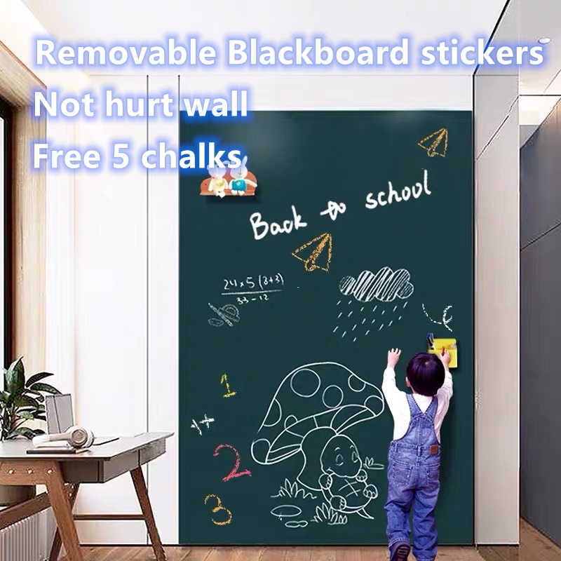 45*100/ 45*200cm Chalkboard Wall Stickers Blackboard Sticker Removable ...